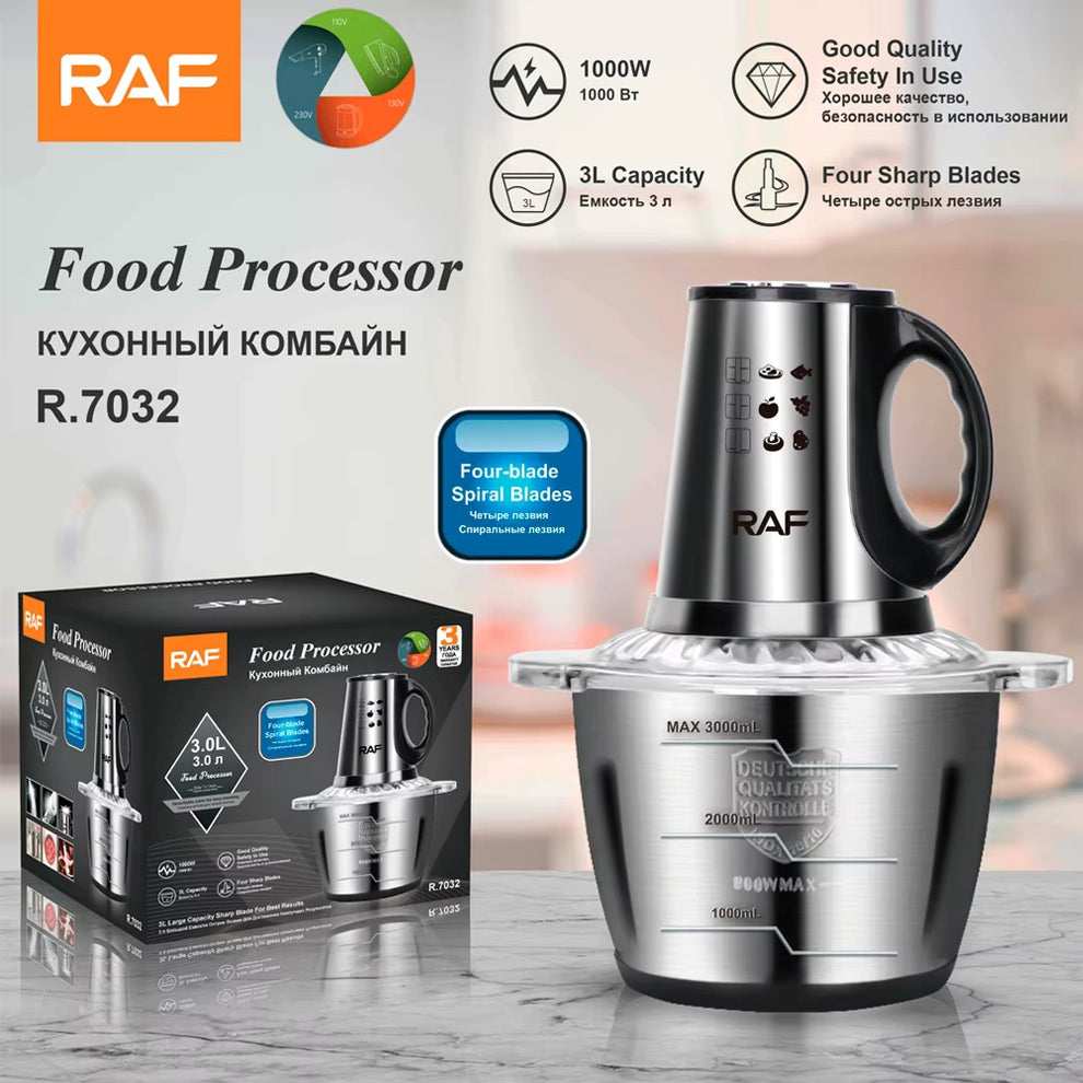Food Processor Stainless-Steel 3L – KASA LOOK